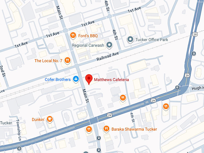 16. matthews cafeteria map