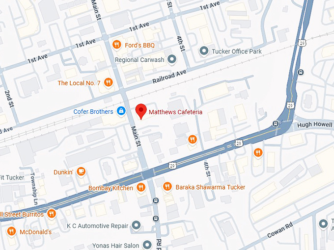 16. matthews cafeteria map
