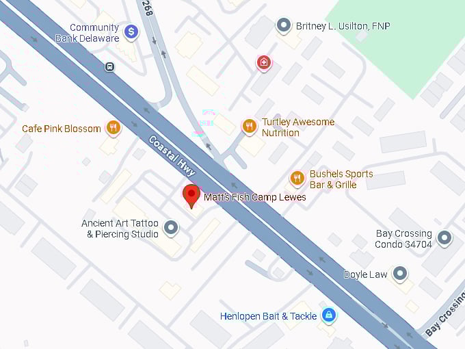 16. matt's fish camp lewes map