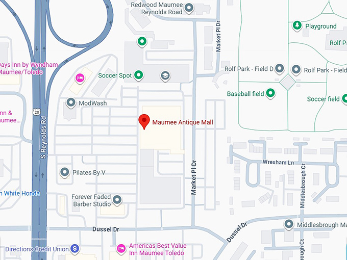 16. maumee antique mall map