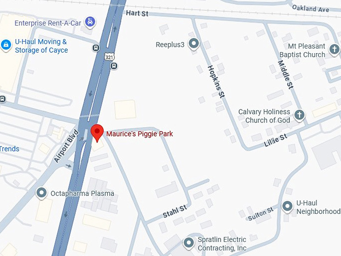 16. maurice's piggie park map