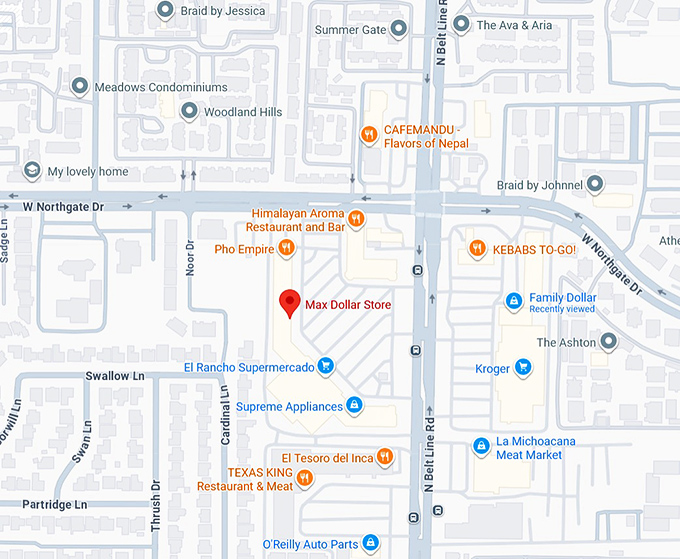 16. max dollar store map