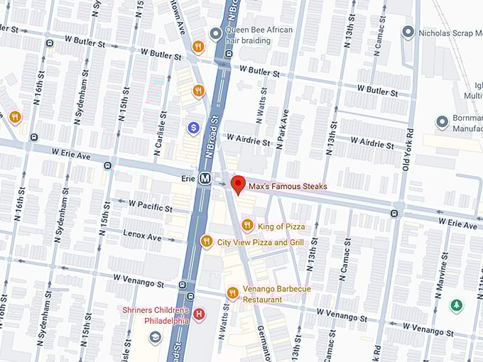 16. max&rsquo;s steaks map