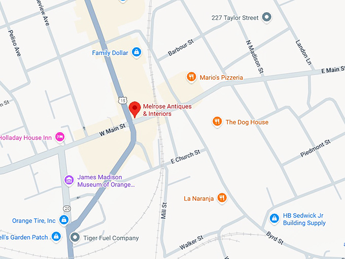 16. melrose antiques & interiors map