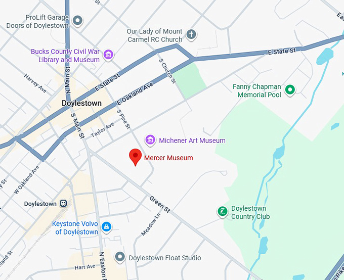 16. mercer museum map