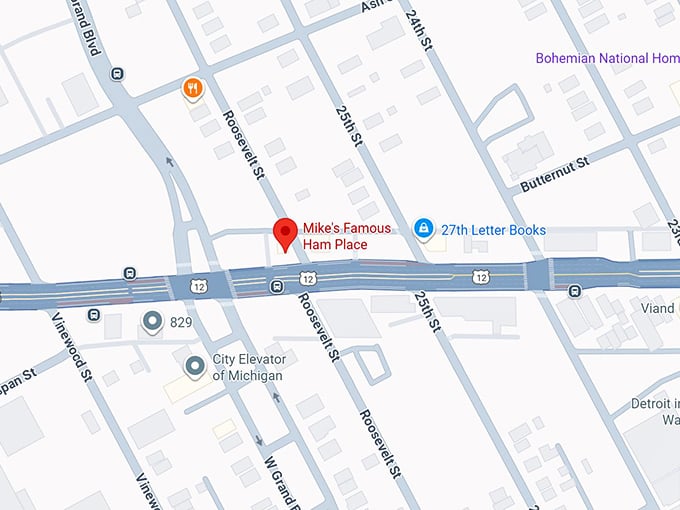 16. mike&rsquo;s famous ham place map