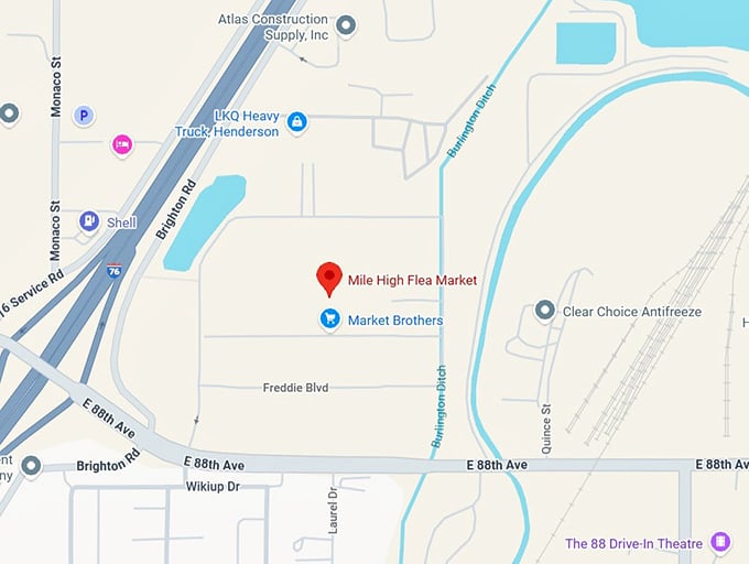 16. mile high flea market map