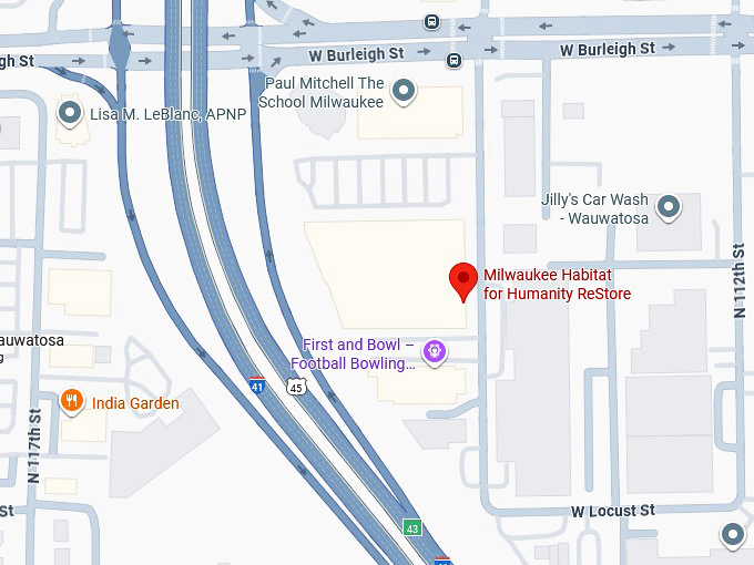 16. milwaukee habitat for humanity restore map