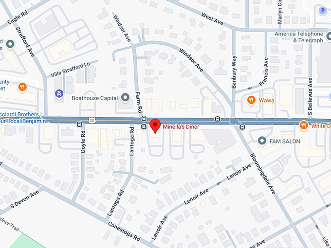 16. minella's diner map