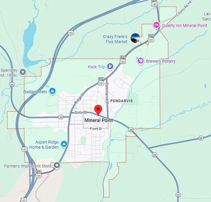 16. mineral point map