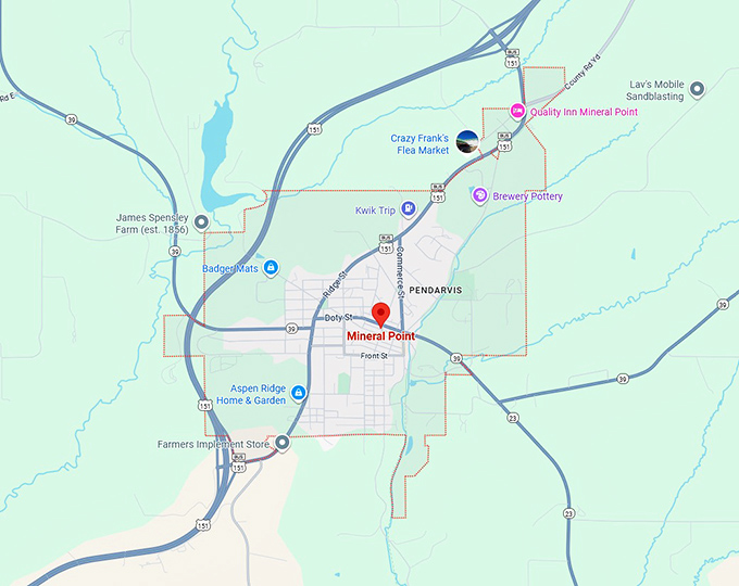 16. mineral point map