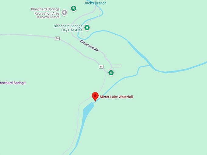 16. mirror lake waterfall map