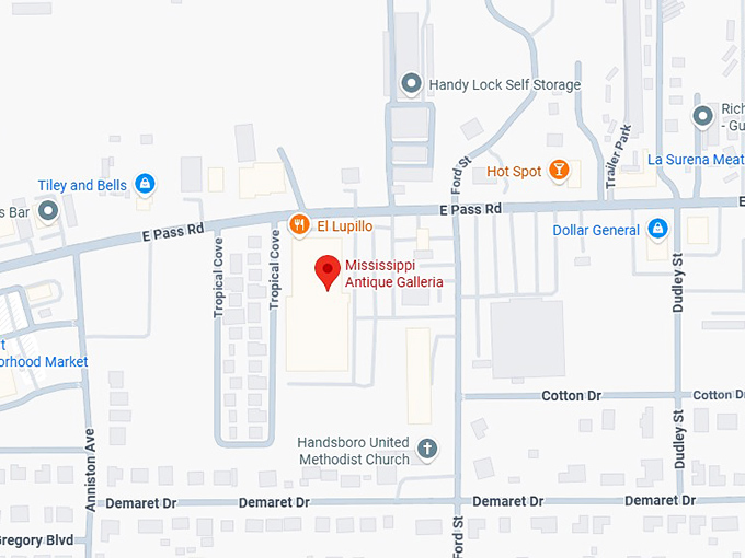 16. mississippi antique galleria map