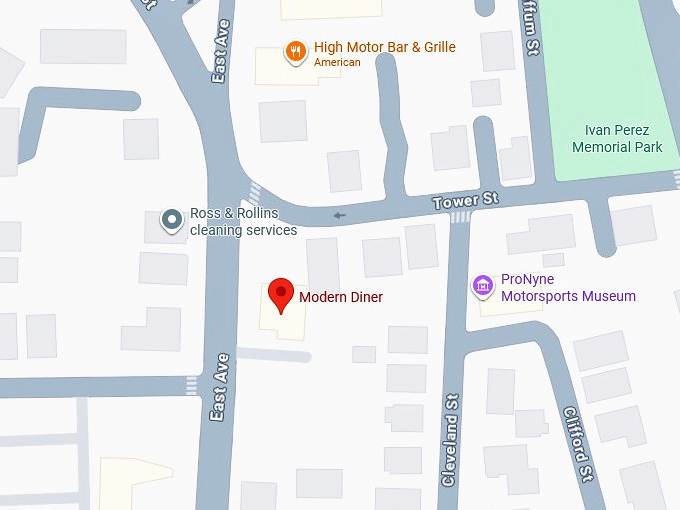 16. modern diner map