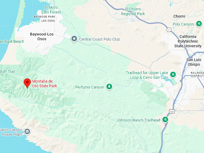 16. monta&ntilde;a de oro state park map