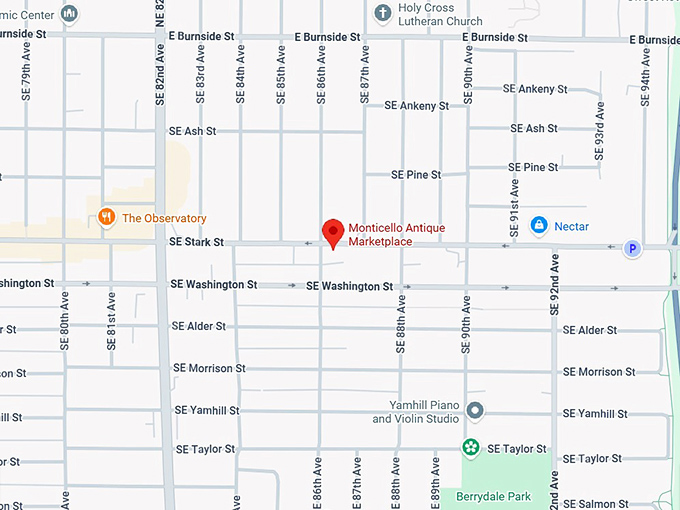 16. monticello antique marketplace map