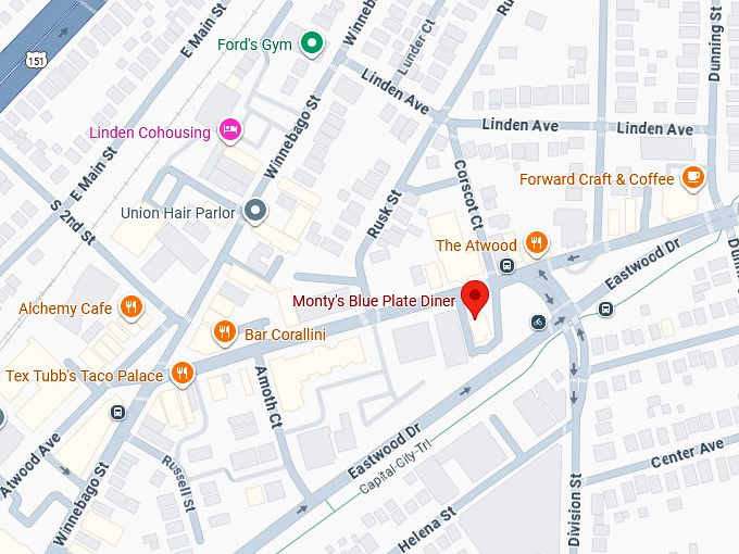 16. monty's blue plate diner map