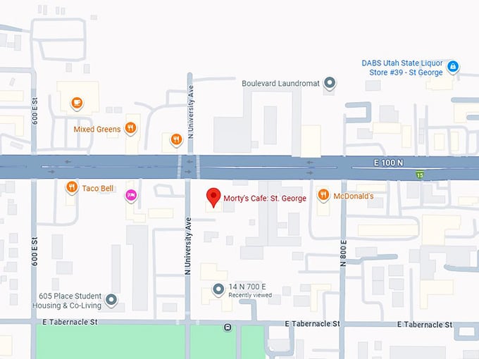 16. morty's cafe st. george map