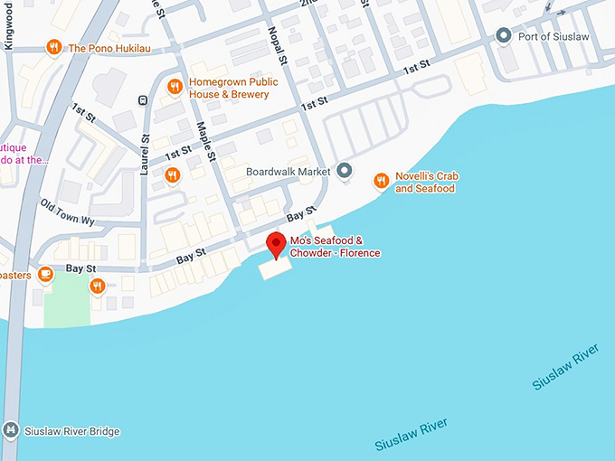 16. mo's seafood & chowder florence map