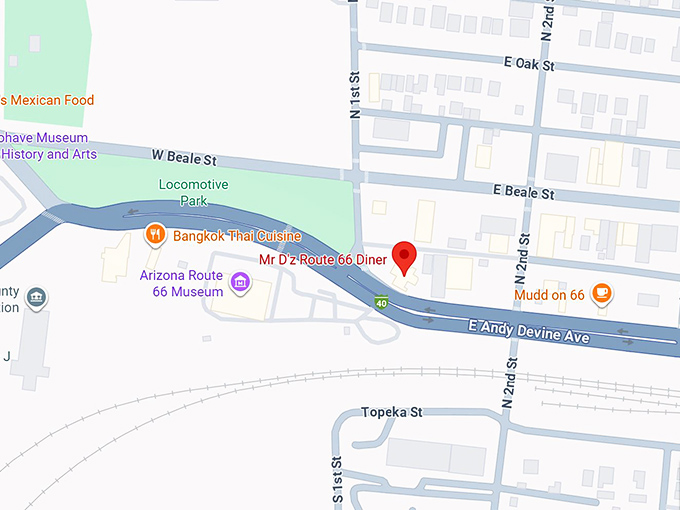 16. mr d'z route 66 diner map