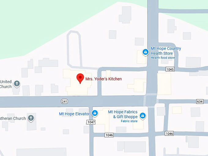 16. mrs. yoder's kitchen map