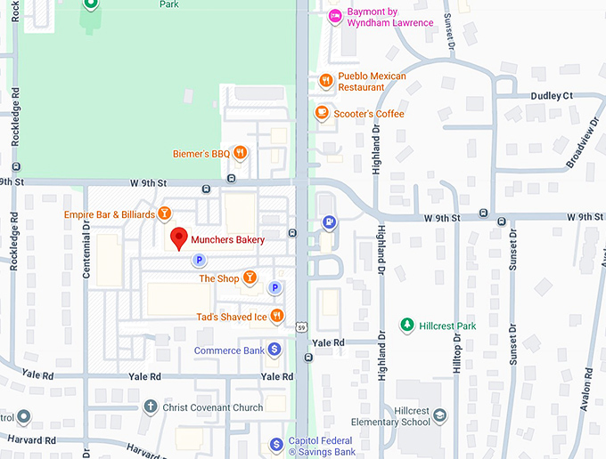 16. munchers bakery map