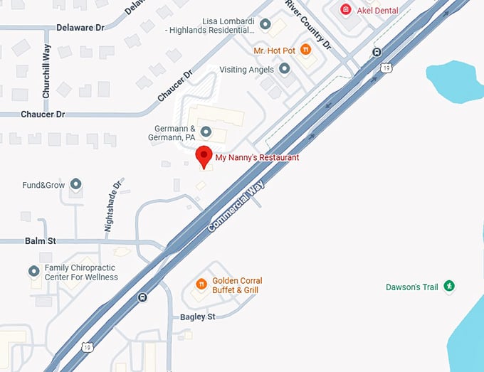 16. my nanny's restaurant map