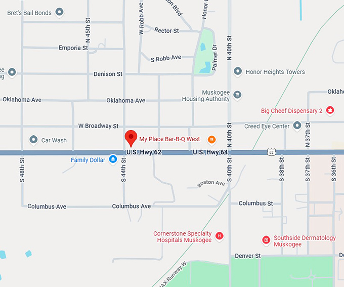 16. my place bar b q west map