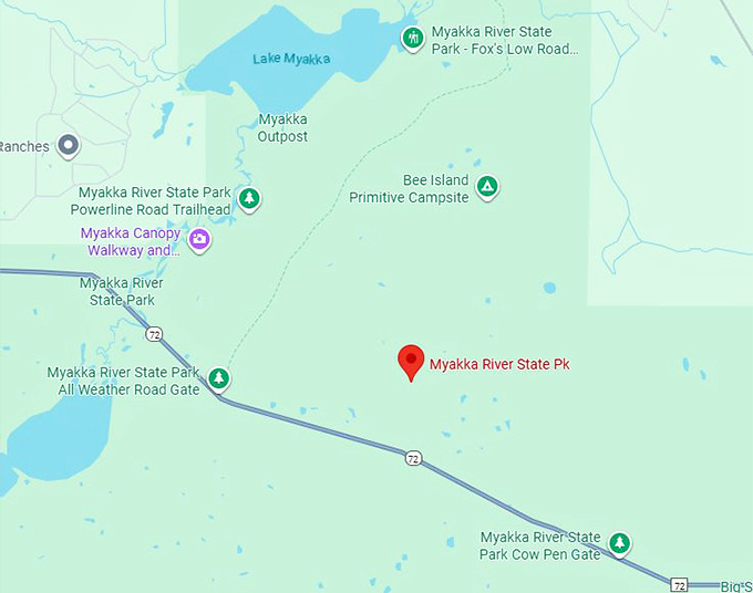 16. myakka river state park map