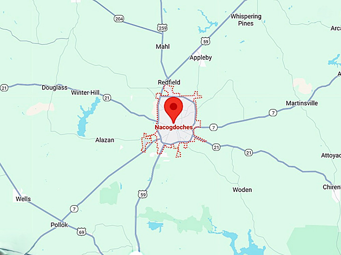 16. nacogdoches map