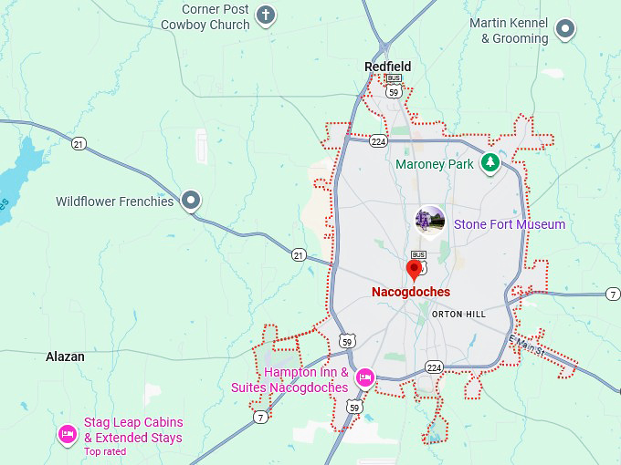 16. nacogdoches map