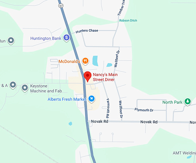 16. nancy's main street diner map