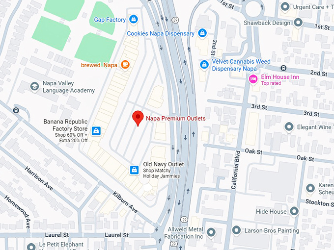 16. napa premium outlets map