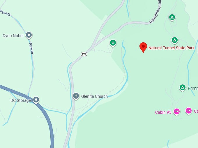 16. natural tunnel state park map