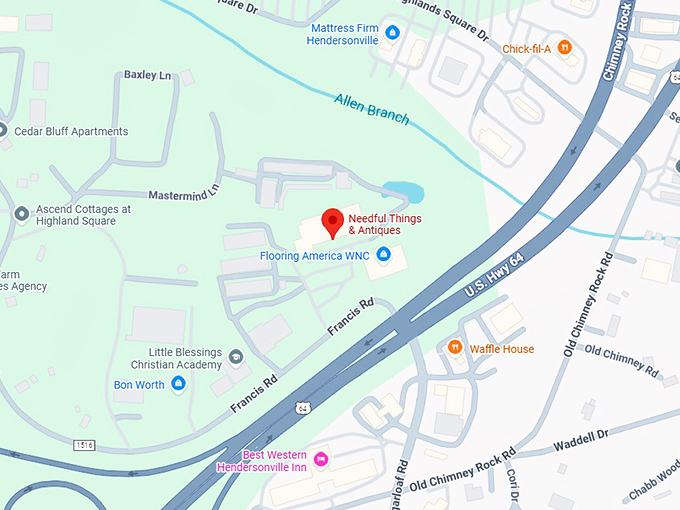 16. needful things & antiques map