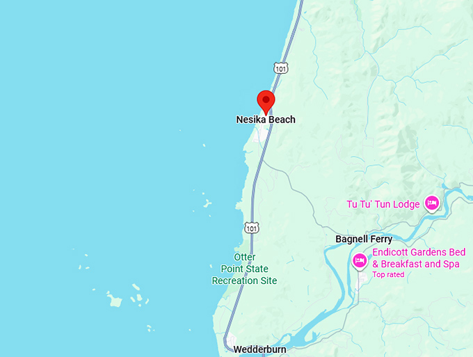 nesika beach map