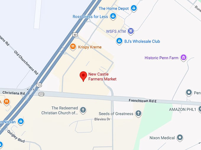 16. new castle farmers market map