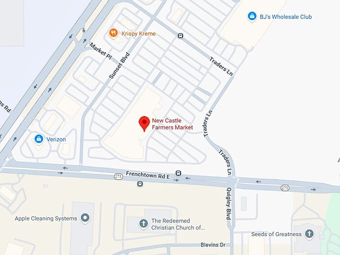 16. new castle farmers market map