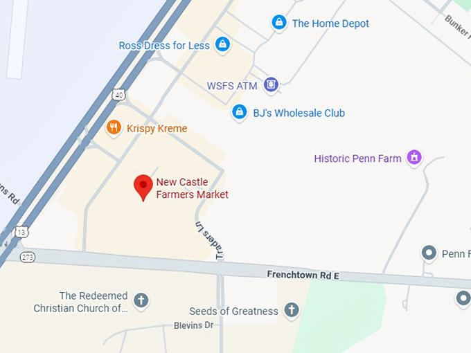 16. new castle farmers market map