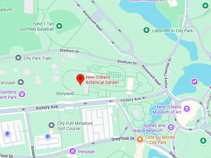 new orleans botanical garden at city park map