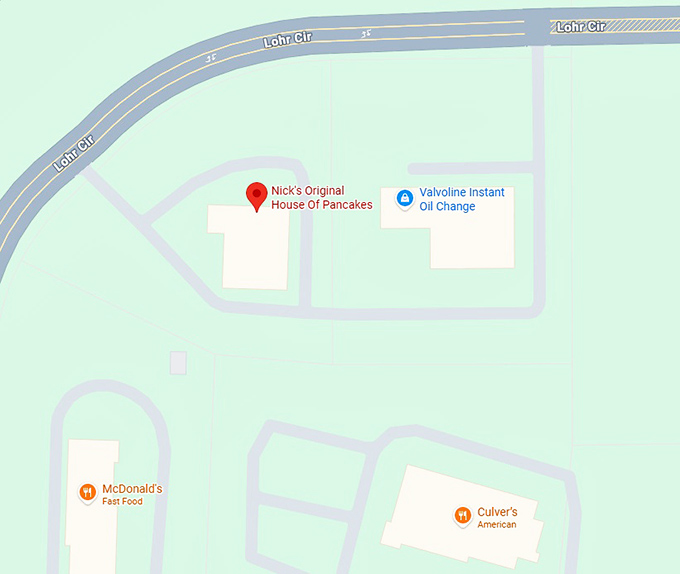 16. nick's original house of pancakes map