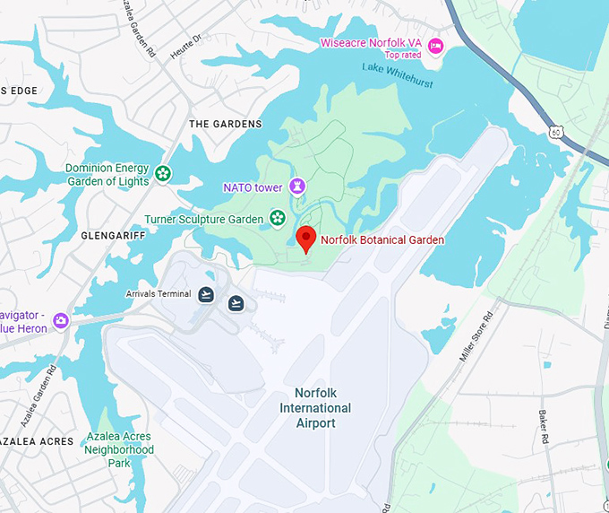 16. norfolk botanical garden map