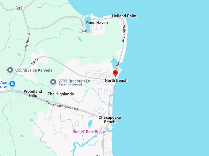 16. north beach, md map