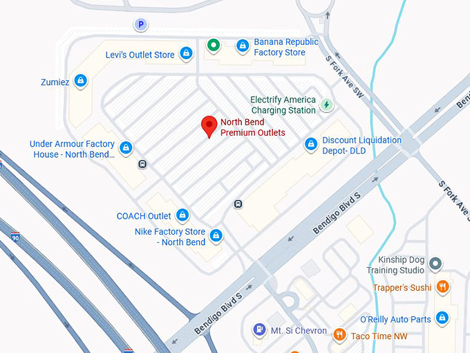 16. north bend premium outlets map