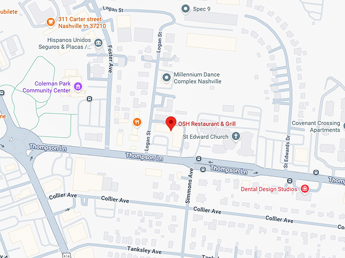 16. osh restaurant & grill map