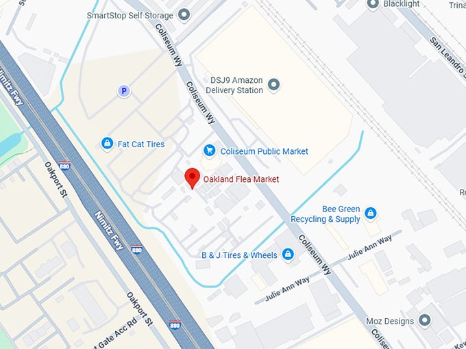 16. oakland flea market (5401 joe morgan wy) map