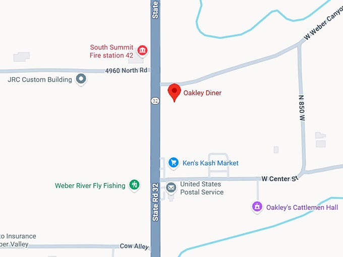 16. oakley diner map