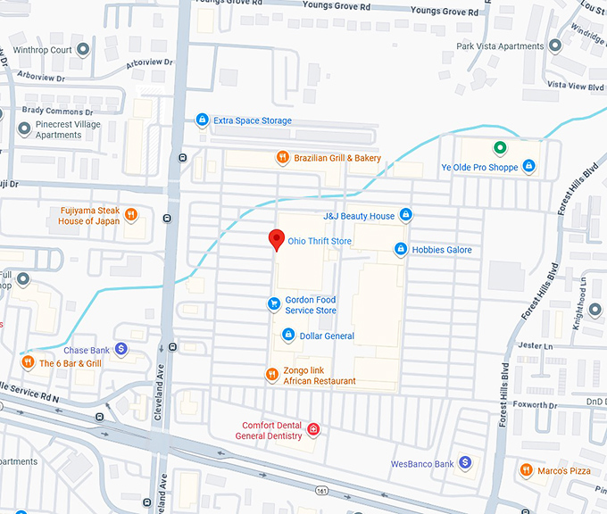 16. ohio thrift store (5738 columbus square) map