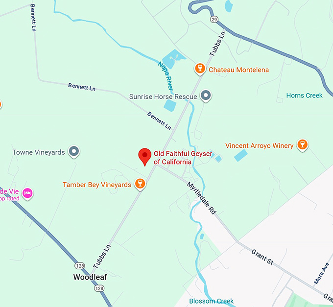 16. old faithful geyser of california map