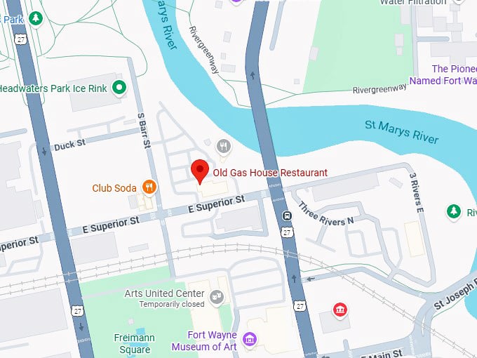 16. old gas house restaurant map